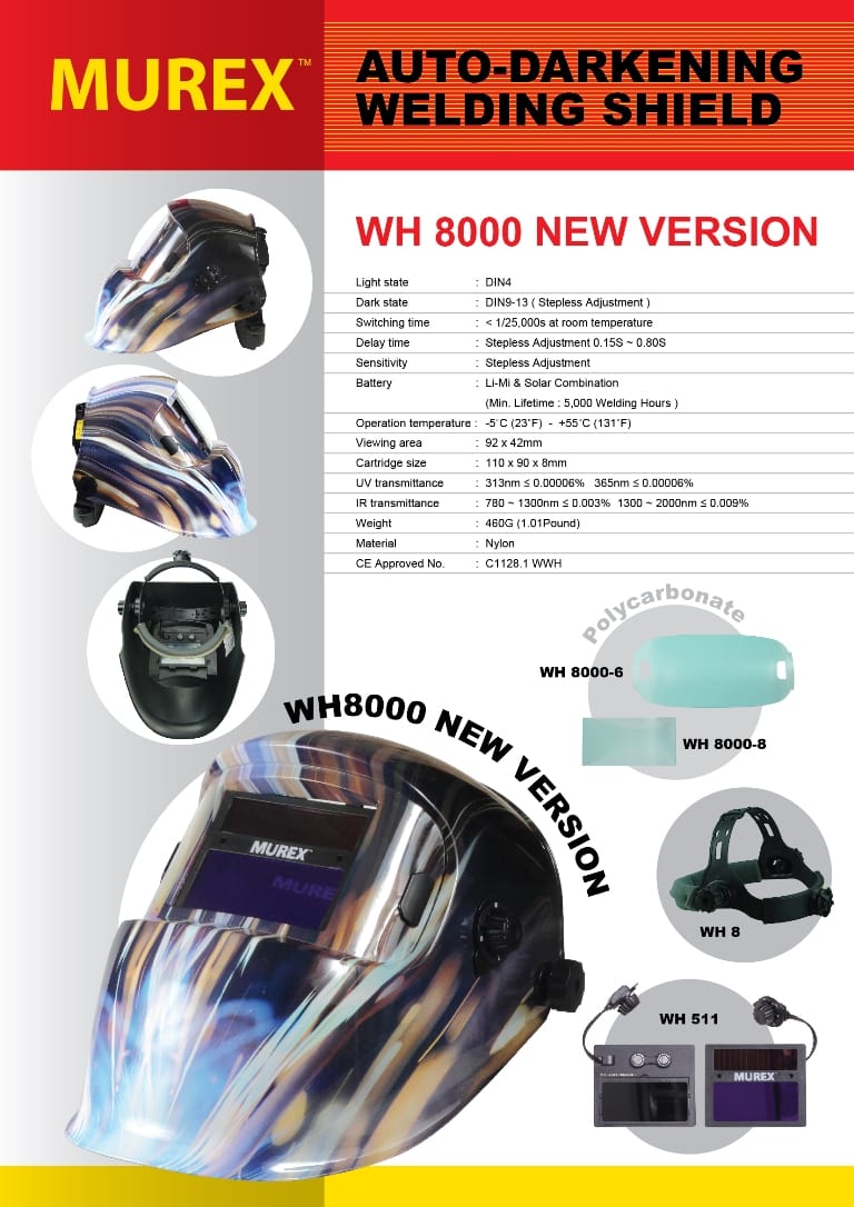 MUREX AUTO-DARKENING WELDING SHIELD